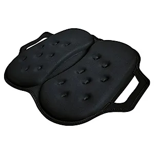Tektrum Portable Foldable Cool Gel Orthopedic Seat Cushion with Handle for Travel, Airplane, Car, Home, Office, Chairs, - Relief for Tailbone, Sciatica, Back Pain, Prostate, Postnatal (TD-GS1205-BLK)