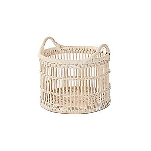Kouboo Rattan Basket, White-wash small
