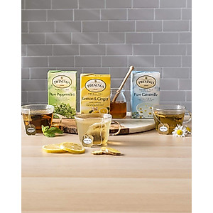 Twinings Herbal Tea Variety Pack - Decaf Tea Sampler - 26 Individually Wrapped Herbal Tea Bags, Pure Peppermint, Camomile, Rooibos Red, Honeybush Mandarin Orange, Plus 9 More Flavors