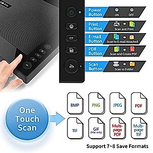 VIISAN 3120 A3 Large Format Flatbed Scanner, 1200 DPI, Scan 12" x 17" in 8 sec, Frameless, Auto-Scan, Document & Photo & Book Scanner, Design for Library, School and Soho. Supports Windows 11 & Mac