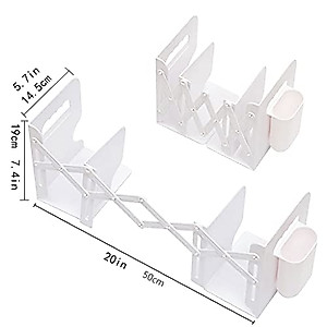 Bookends Small Desktop Bookends Bookshelf Freely Extended Bookend Student Desktop Anti- Moving Book Ends Bookcase Office File Storage Rack Book Ends for Shelves Desk Organiser
