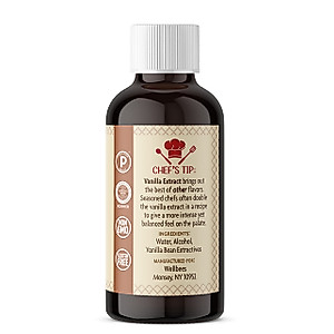 Wellbee's Pure Vanilla Extract 4 oz - Gourmet Vanilla - Non-GMO - Paleo & SCD Approved - All-Natural Flavor Vanilla Extract for Baking