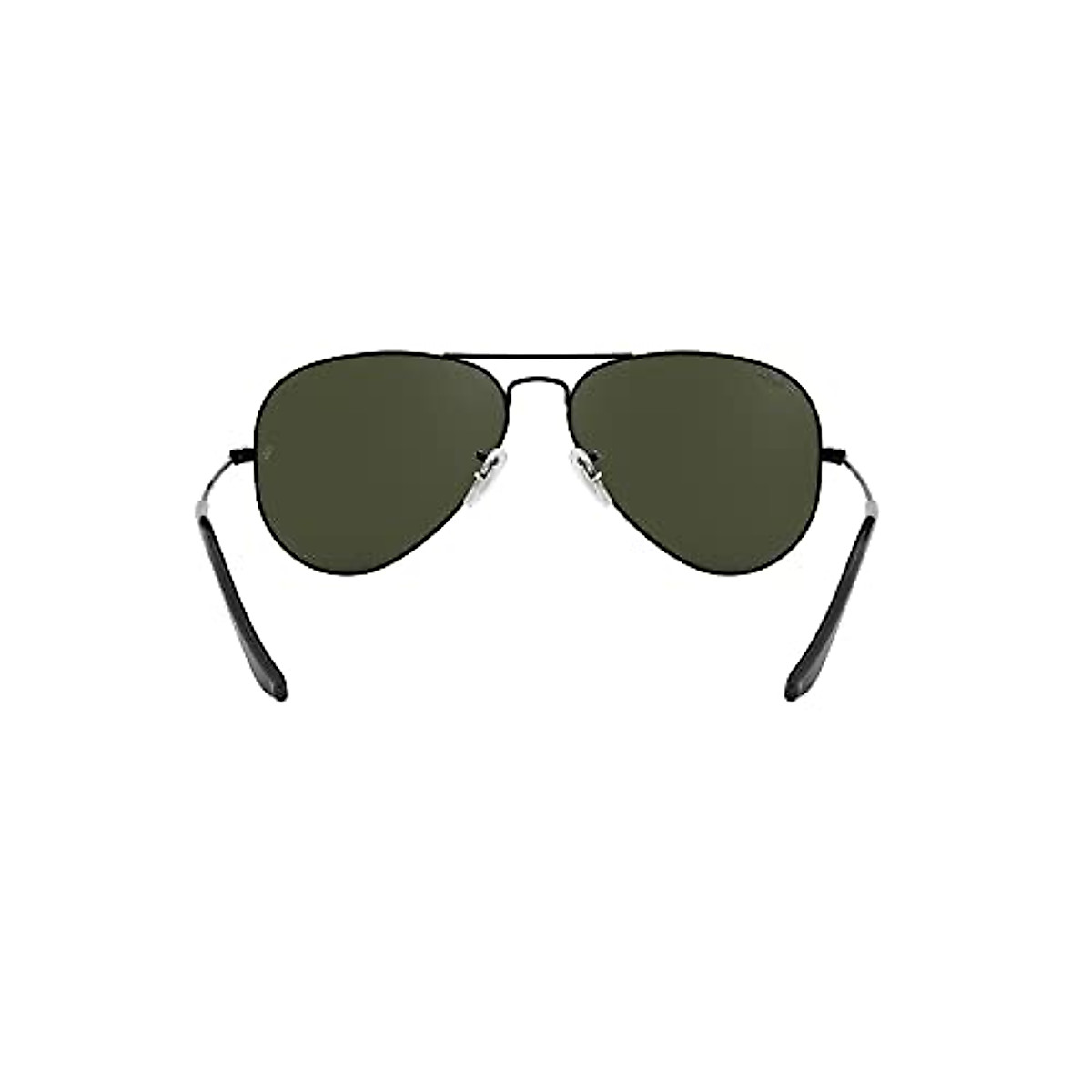 Ray-Ban RB3025 Classic Aviator Sunglasses, Black/G-15 Green, 58 mm