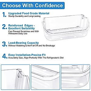 UPGRADED 240356402 Refrigerator Door Bin Compatible with Frigidaire Door Shelf Replacement Frigidaire Gallery Door Shelf Refrigerator Shelves FGHS2631PF4A FFSS2615TS0 LFSS2612TF0 LFSS2612TE0 Door Bin