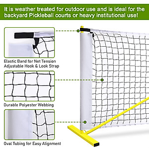 TOBWOLF 22x3ft Pickleball Replacement Net, Indoor Outdoor Pickleball Net for Most Free-Standing Pickle Ball Frame, Official Regulation Size Net for Portable Pickleball Net System