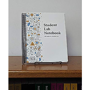 Student Lab Notebook (100 duplicate page sets): grid-based carbonless sheets with smooth coil spiral binding