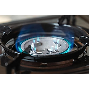 Portable Butane Gas Stove & 8 Pack Butane Canisters Complete Set With Carrying Case - Full Stainless Steel Body Electronic Ignition for Outdoor Camping Tailgating Backyard