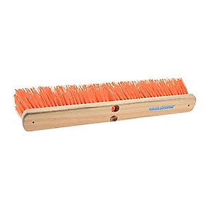 PRO SOURCE Heavy Duty Orange Bristle Pushbroom Head with Threaded Block: 24" Wide