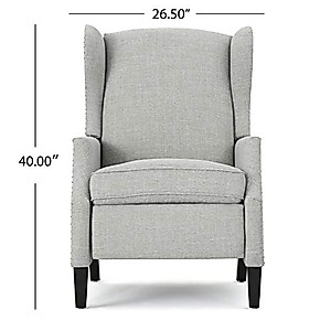 Christopher Knight Home Ellyn Fabric Recliner (Set of 2), Wheat, Dark Brown