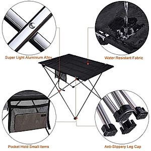 DOUBAO Foldable Outdoor Camping Table Portable Ultralight Aluminium Camping Fishing Picnic Folding Table