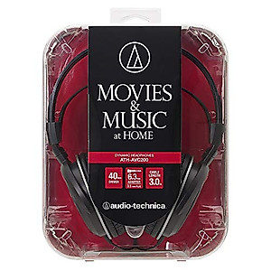 Audio-Technica ATH-AVC200 SonicPro Over-Ear Closed-Back Dynamic Headphones Black, 1/8"