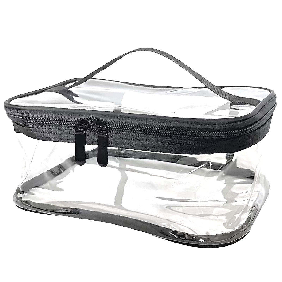 2 Pcs Clear Makeup Bags with Zipper Large Clear Cosmetic Bags for Travel Waterproof Toiletry Bags Transparent Storage Carry Pouch