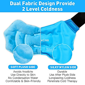 RelaxCoo Ankle Ice Pack Wrap for Swelling, Reusable Gel Ice Pack for Ankle Injuries, Cold Compress Therapy for Foot Pain Relief, Achilles Tendonitis, Plantar Fasciitis, Sprains