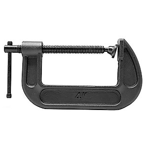 WEN CLC424 Heavy-Duty Cast Iron C-Clamps with 4-Inch Jaw Opening and 2.2-Inch Throat, 2 Pack