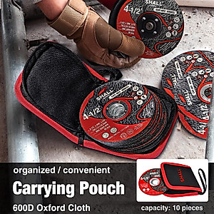 SHALL 50-Pack Cut Off Wheels 4 1/2 x 7/8 Inch, Cutting Wheel with Pouch for Angle Grinder, 4.5” Metal & Stainless Steel Fast Cutting Disc, Grinder Wheel for General Purpose Metal Cutting