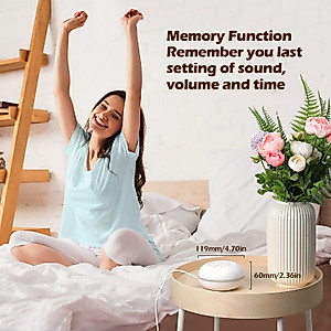 MediAcous White Noise Machine for Adults, Kids, Sleeping Baby, Portable Sound Machine with 18 High-Fidelity Soothing Sounds and 4 Timers, USB Baby Sound Machine with Night Light and Memory Function