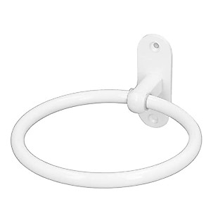 Bathroom Towel Holder, Aluminium Alloy Space Saving White Elegant Style Washroom Hand Towel Rings, Hangers Wall Mount Heavy Duty Storage for Hotel Bathroom Kitchen