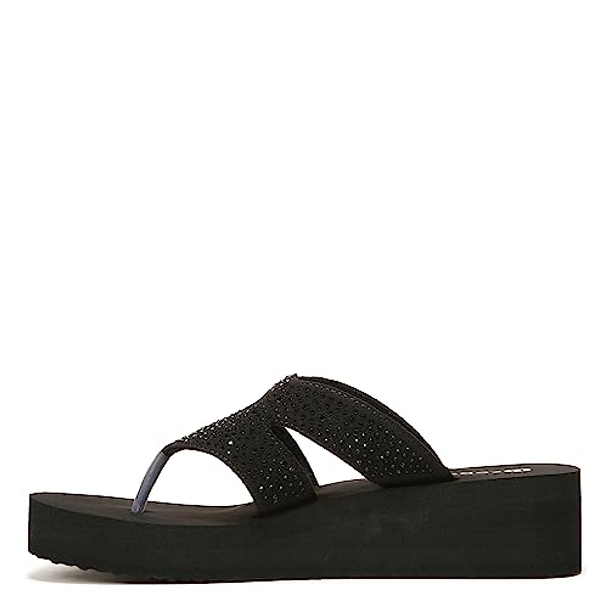 BZees Womens Rio Thong Sandal, Black, 7 US