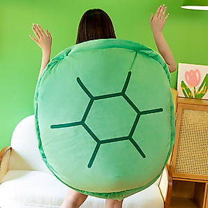 COGINQUS 51.2 in Giant Wearable Turtle Shell Pillow Adult-Big Wearable Turtle Plush,Funny Halloween Dress Up,Cuddly Body Pillow Christmas Turtle Gifts for Girls Boys