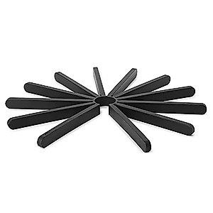 Umbra 1010039-040 Fanfare Silicone Trivet (Set of 2) Black,4.1 x 2.9 x 0.5