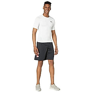 Under Armour Men's Armour HeatGear Compression Short-Sleeve T-Shirt , White (100)/Black, XX-Large