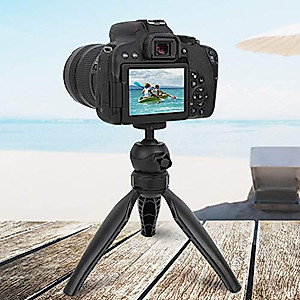 Velaurs Tripod Camera Stand, Tripod Stand, Height Adjustable Camera Tripod Stand Mini Mount Holder Tabletop Tripod Stand for Smartphone Action Camera