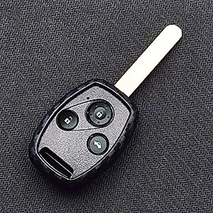 iJDMTOY Carbon Fiber Pattern Soft Silicone Key Fob Cover Case Compatible with Honda Accord Civic CRV CRZ FIT Insight Pilot Odyssey Ridgeline, etc 2 3 4 Button Key