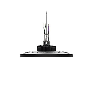 Lithonia Lighting CPRB ALO13 UVOLT SWW9 80CRI DBL LED Round High Bay with Switchable Color Temperature and Adjustable Light Output Switch, Multi-Volt 120-347V, 13-inch, Black