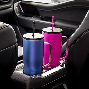 Corkcicle Tumbler With Straw,Lid, and Handle, Reusable Water Bottle, Triple Insulated Stainless Steel Travel Mug, BPA Free, Keeps Beverages Cold for 12 Hours and Hot for 5 Hours, Berry Punch, 30 oz