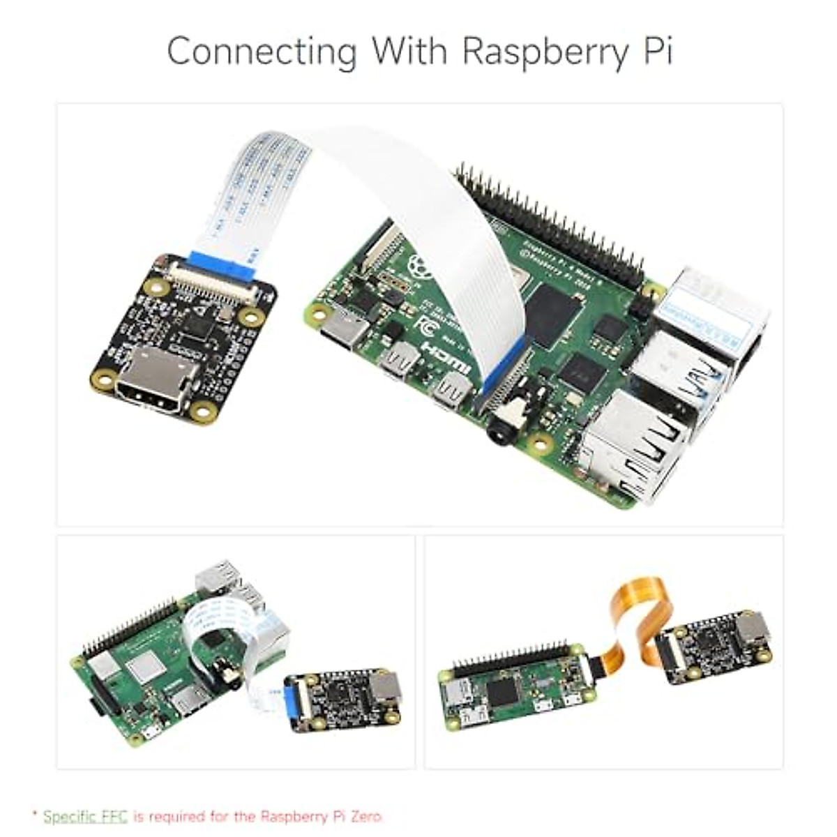 Waveshare HDMI to CSI Adapter, Compatible with Raspberry Pi 4B/3B+/3B/Pi Zero/Zero, Support 1080p@30fps Support from HDMI Input Backward Compatible