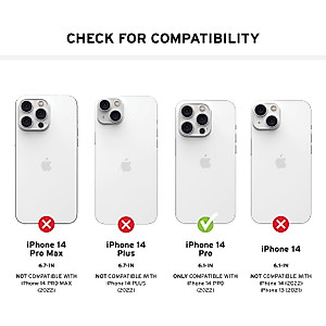 URBAN ARMOR GEAR UAG Designed for iPhone 14 Pro Case Translucent Clear Ice 6.1" Plyo Lightweight Slim Shockproof Transparent Protective Cover Compatible with Wireless Charging