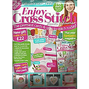 ENJOY CROSS STITCH MAGAZINE, SPRING, 2017 ISSUE # 17 FREE GIFTS ARE INCLUDED (PLEASE NOTE: ALL THESE MAGAZINES ARE PET & SMOKE FREE MAGAZINES. NO ADDRESS LABEL. (SINGLE ISSUE MAGAZINE)