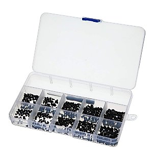 Ochoos 500pcs Alloy Steel Hardware Screw Laptop Computer Screws with Screwdriver Set for Universal Laptop Black
