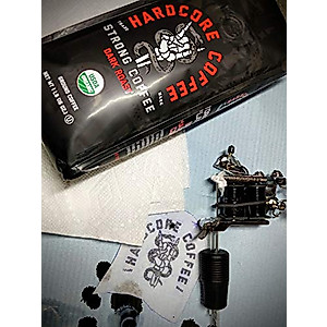 Hardcore Ground Coffee, High Caffeine, strong roast 16 Oz