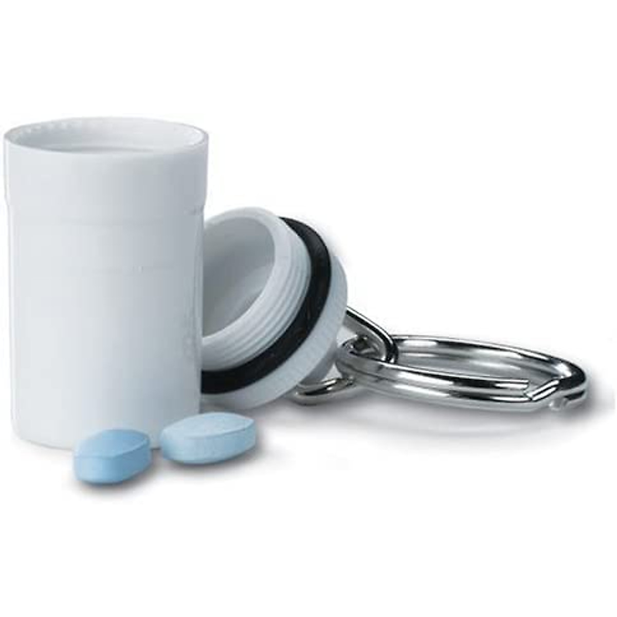 Apex Crush Proof Keychain Pill Holder Travel Container, 1-Pack