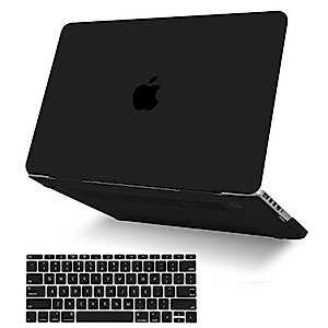 KECC Case Compatible with MacBook Air 13 inch Case 2022 2021 2020 Release A2337 M1 A2179 Retina Display + Touch ID Protective Plastic Hard Shell + Keyboard Cover (Matte Black)