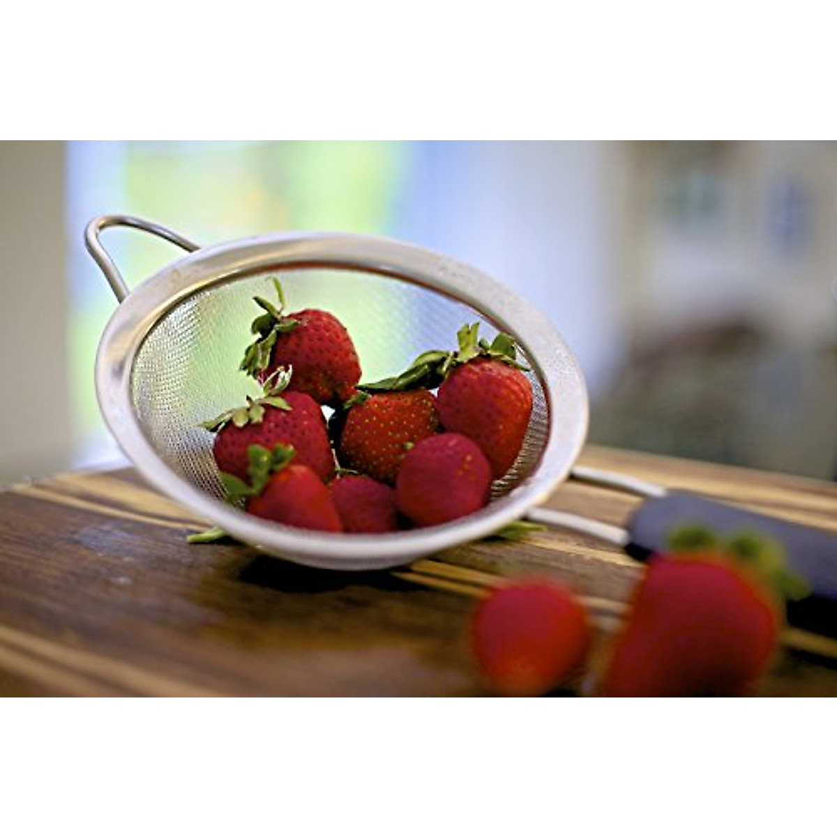 LiveFresh Fine Mesh Strainer with Non Slip Handle. Premium Stainless Steel Strainer for Quinoa, Tea, Soup, Sifting, Baking, Straining - 5-1/2 Inch