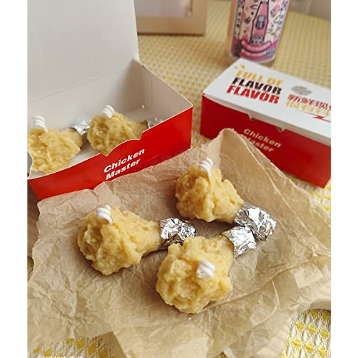 Fried Chicken Shaped Funny Soy Wax Scented Candle Gift Candle Set for Your Lovers