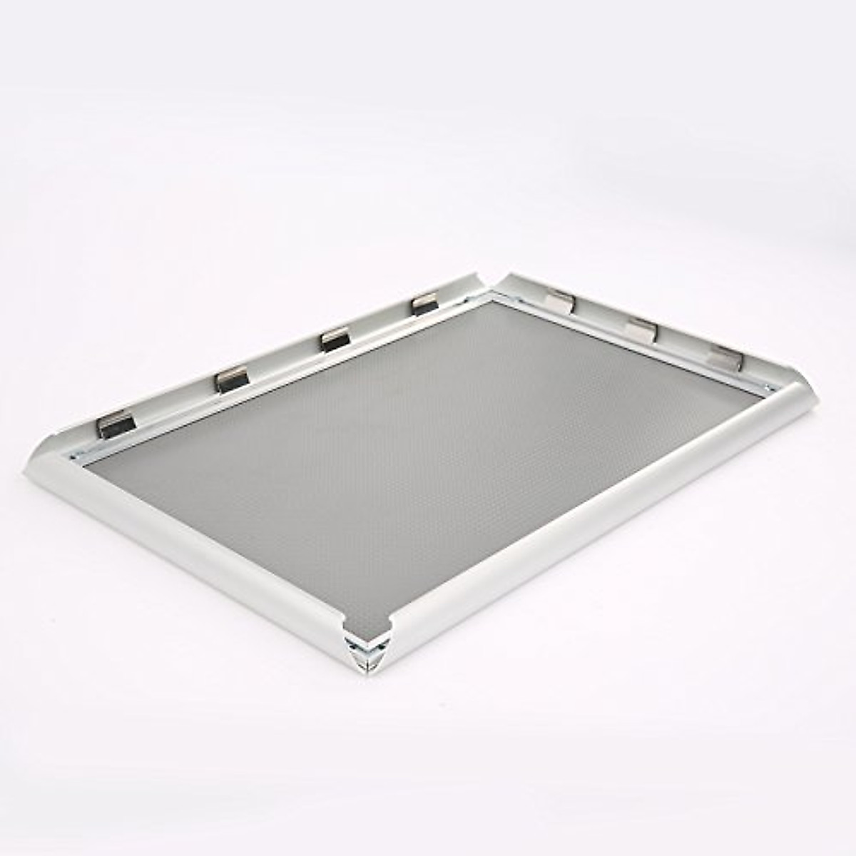 M&T Displays Security Snap Poster Frame 1" Aluminum Profile, Front Loading, Picture, Photo, Document, Certificate, Sign Holder, Mitered Corner, Anti Glare Cover (Silver, 24x36 inch)