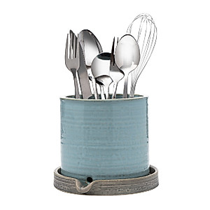 Utensil Drying Rack - Sink Cutlery Drainer & Drying Holder, 6x5x5", Modern Kitchen Countertop Cooking Utensils Organizer Drain Lets Out Liquids - Minimalist Design, Also Use For Bathroom Toothbrushes