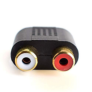 ANDTOBO 3.5 mm TRS to Dual RCA F (2-Pack), 3.5mm Stereo Male to Dual RCA Female Audio Breakout Adapter