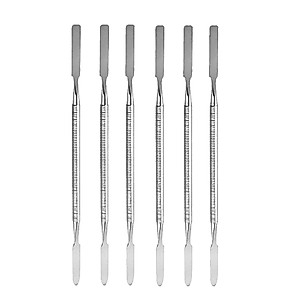 SeeFDENT 6PCS Dental Cement Spatula Dental Scalpel Knife Stainless Steel Restorative Double Ended Wax Mixing Carvers Mechanic Lab Equipment Film Makeup Spatula