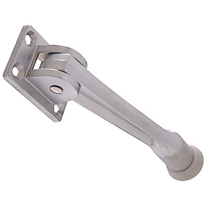 Hillman 852940 5" Kickdown Door Stop- Satin Chrome 1-Pack