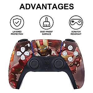 Stickers for PS5 Console and Playstation 5 Controller Skin,Digital Edition for Anime Accessories, No Bubble,Waterproof styleE