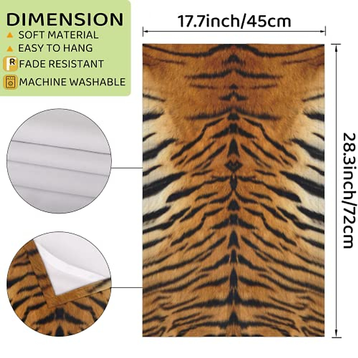 Kitchen Dish Towels Set of 4 Animal Tiger Leopard Print Kitchen Towels Absorbent Dishcloths Tea Towels Hand Towels with Hanging Loop for New Home Decor Housewarming Gift