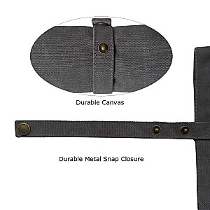 Enyuwlcm Canvas Stationery Handmade Rollup Pencil Case Travel Fountain Pen Organizer Bag Pencil Wrap Gray