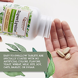 Quantum Health Super Lysine+ / Advanced Formula Lysine+ Immune Support with Vitamin C, Echinacea, Licorice, Propolis, Odorless Garlic (180 Tablets), Packaging may vary