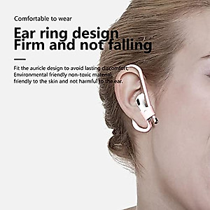 Ear Hooks for AirPods Pro 3/ 2 /1 Earbuds Accessories Anti-Lost Loop Anti-Slip Strap Multi-Dimensional Adjustable for Running Jogging Cycling Gym Silicone (Pink)