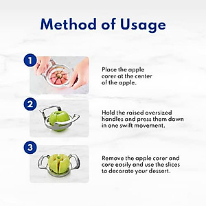 New Star Foodservice 42887 Heavy Duty Commercial Apple Corer and Divider, Powder Coating Finish