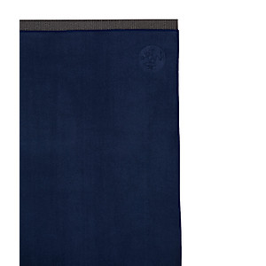 Manduka Yogitoes Yoga Mat Towel - Lightweight, Quick Drying Microfiber, Non Slip Skidless Technology, Use in Hot Yoga, Vinyasa and Power, 71" x 24", Midnight